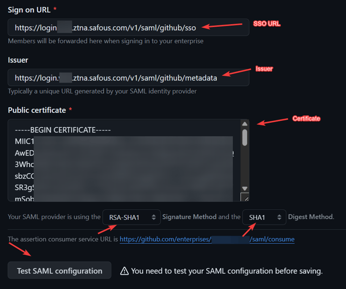 SSO to Github Enterprise | Safous Docs 📖